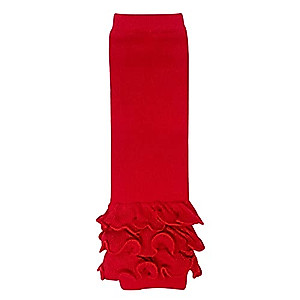 Bowbear Cheerful Ruffles Baby Leg Warmers, Red