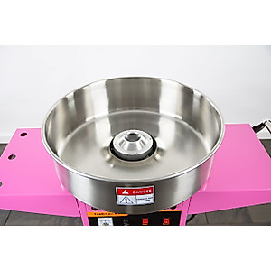VIVO Pink Electric Commercial Cotton Candy Machine, Candy Floss Maker with Cart CANDY-V002