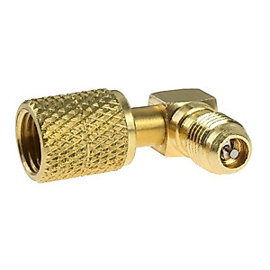 SHUDKBNX 5/16"" SAE Female To 1/4"" SAE Male Quick Connector Fitting Adapter for R410a R32 Air Conditioning Refrigerant Mini Split System, RadCH100