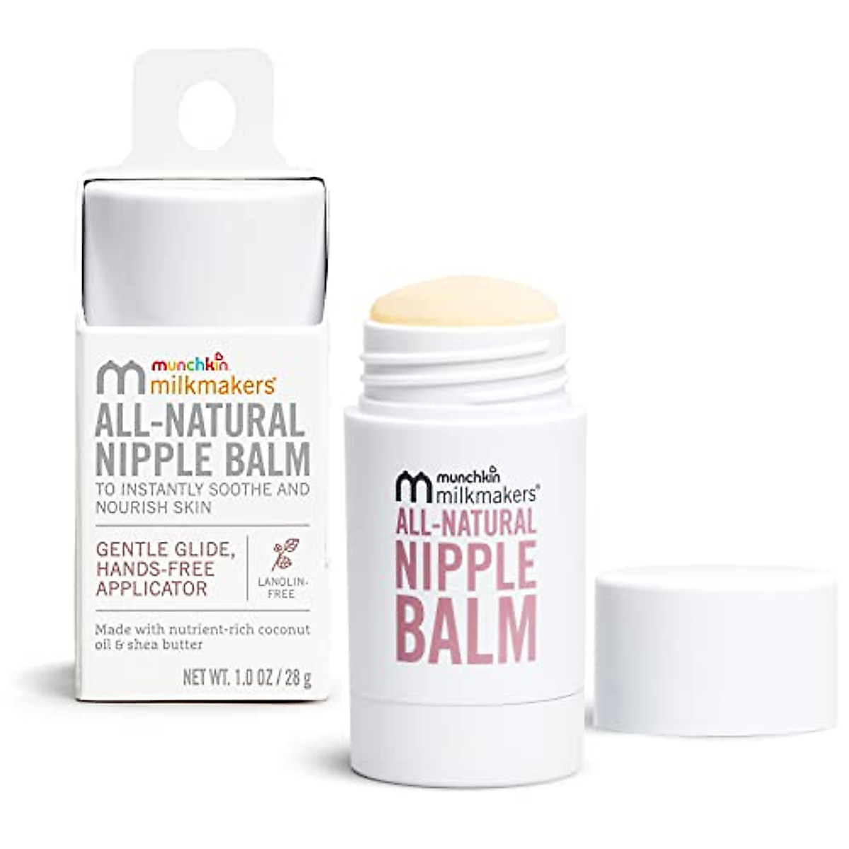 Munchkin® Milkmakers® Twist-Stick Nipple Balm, All-Natural, Lanolin-Free and Soothing for Breastfeeding Moms