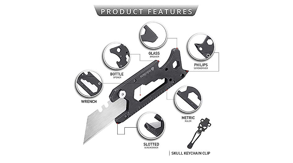edcfans Utility Knife Multitool Keychain for Every Task