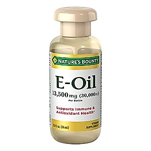Nature’s Bounty Vitamin E Oil, Supports Immune & Antioxidant, 30,000IU Vitamin E, Topical or Oral, 2.5 fl Oz