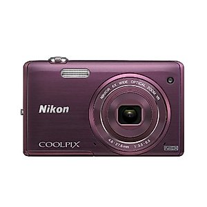Nikon COOLPIX S5200 Wi-Fi CMOS Digital Camera with 6x Zoom Lens (Plum) (OLD MODEL)