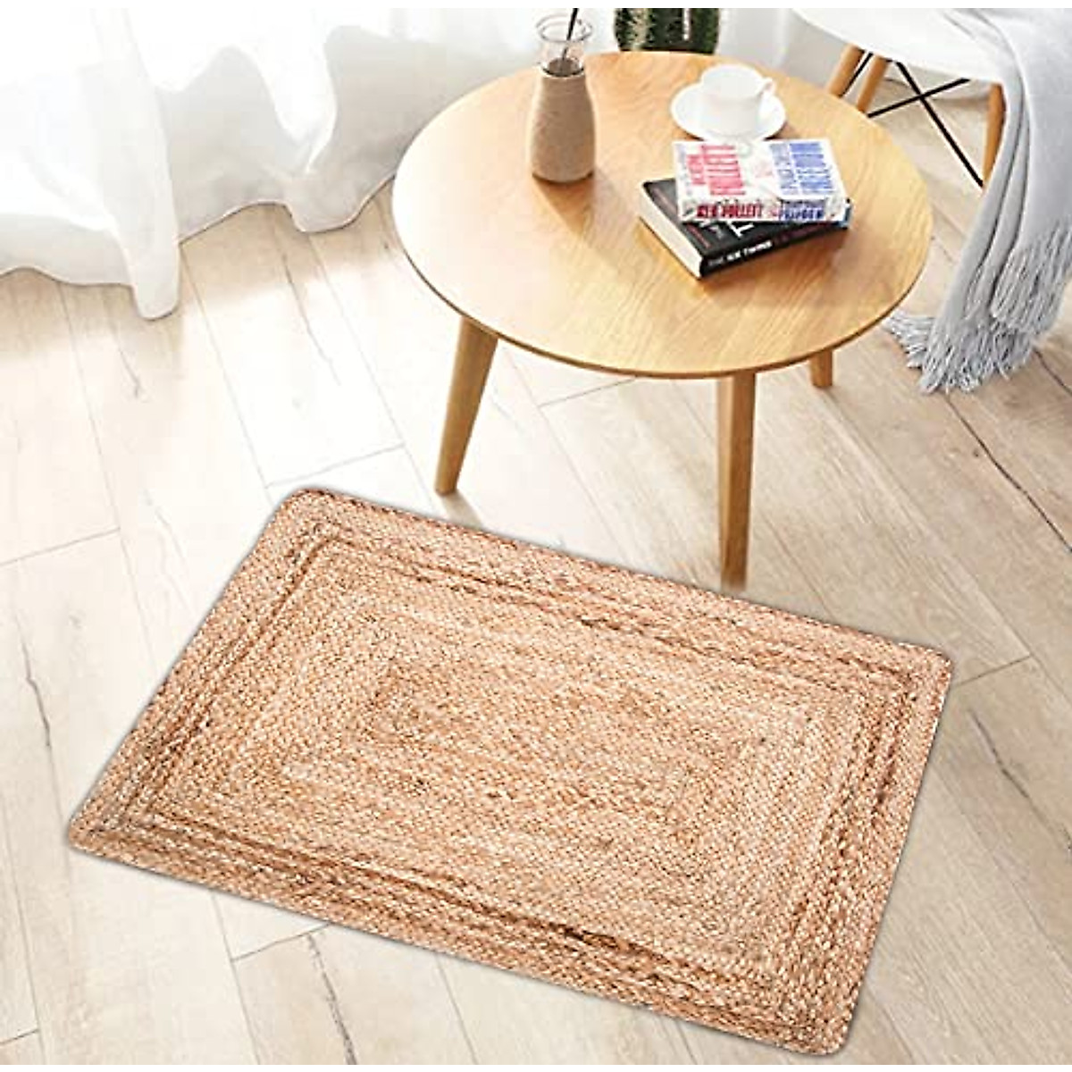 Jute Rug,Rag Rug,Rug, Rugs 2x3 ft,Jute Rug 2x3,Jute Entryway Rug,2x3 Rug,Area Rug, Area Rug 2x3,Braided Area Rug,Entry Rug,Natural Rug, Jute Braided Rugs 2x3 ft (24x36 inch) Natural