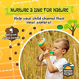 Toysmith Outdoor Discovery, Hoot-N-Hollar Animal Caller, 9" Horn With 9 Animal Sounds, For Boys & Girls Ages 5+