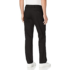 Dockers Men's Athletic Fit Signature Khaki Lux Cotton Stretch Pants, Black, 36W x 32L