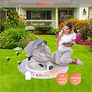 Addweet Baby Swings for Infants, Portable Bluetooth Enabled Baby Rocker with 5 Natural Swing Ranges & 10 Preset Sleep Music, Auto-Sensing Start-Stop System, Remote Control Newborn Swing (Grey)