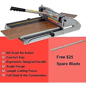 CUTTEREX 13" Free 360° Vinyl Laminate Floor Cutter for VCT, LVT, SPC, PVC, WPC, Rubber Floor and Rigid Core Vinyl Plank, 1 PC Free Spare Blade