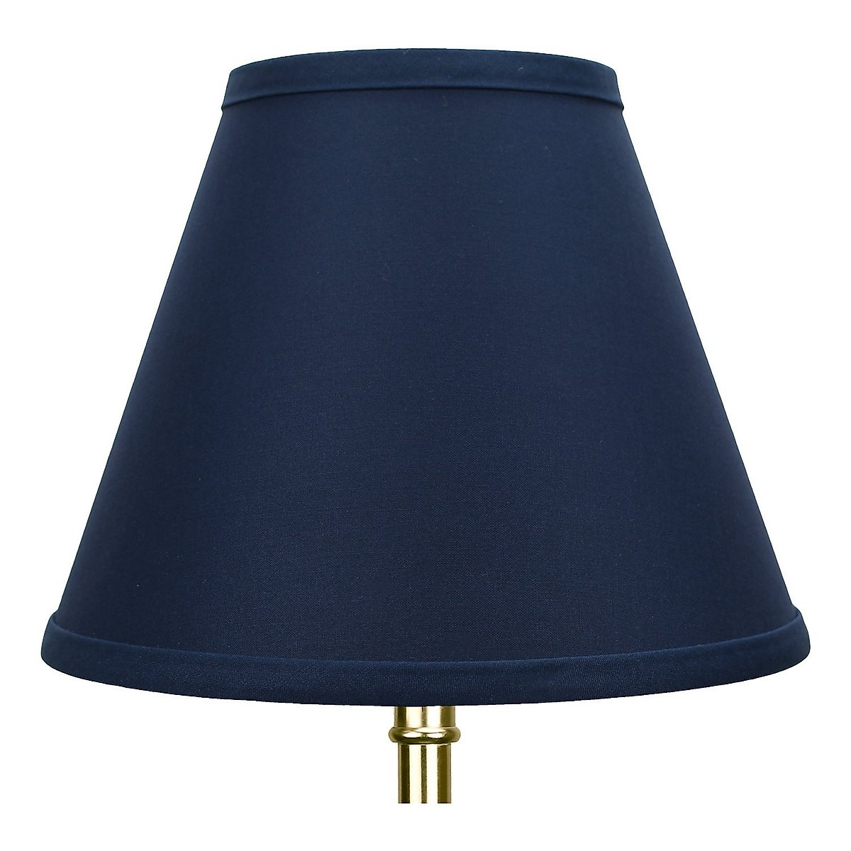 FenchelShades.com Lampshade 5" Top Diameter x 10" Bottom Diameter x 8" Slant Height with Clip-On Attachment for Standard Edison-Style Lightbulb (Linen Navy Blue)