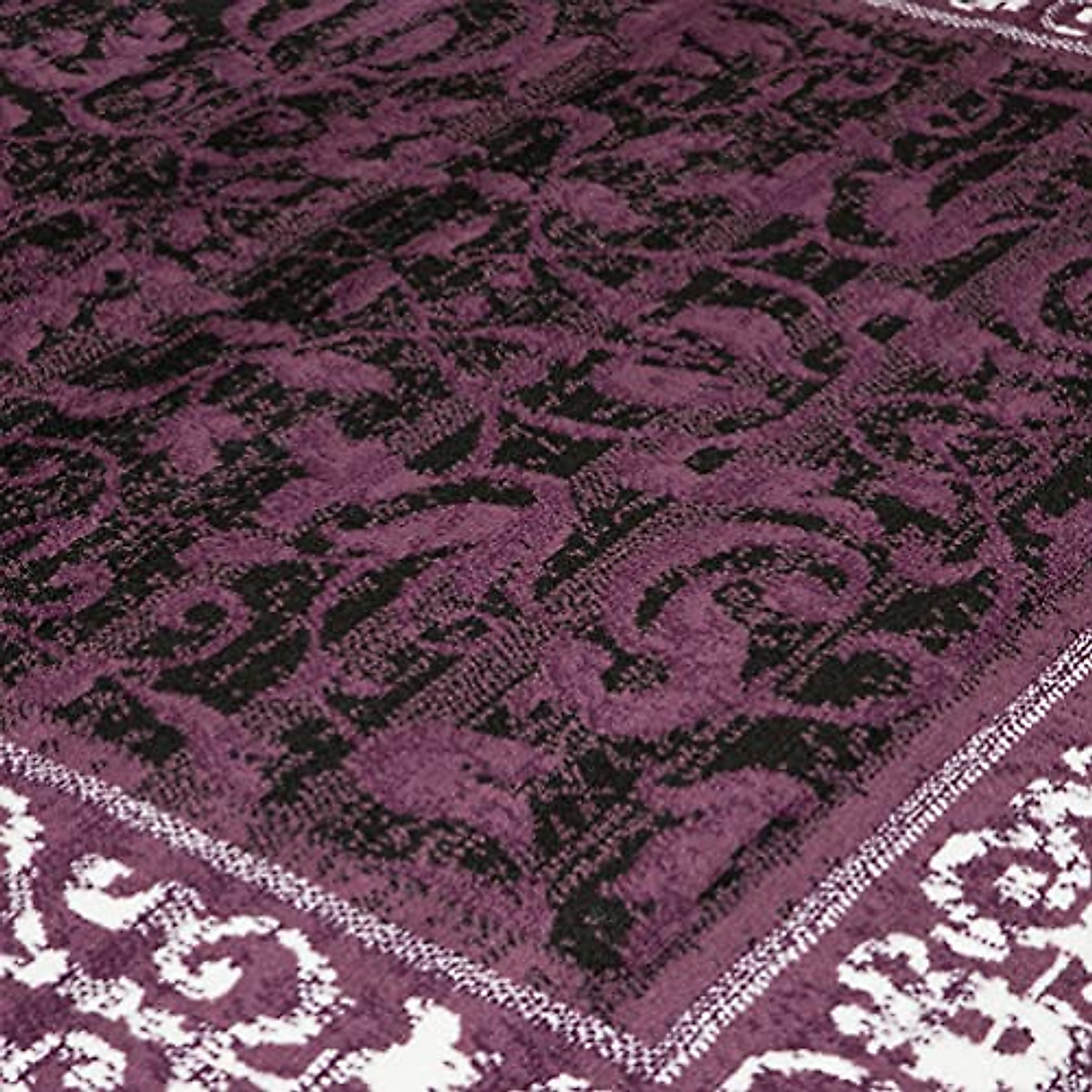 United Weavers Dallas Baroness Area Floor Rug - Plum, 5x8, Modern Indoor Area Rug with Bordered Pattern, Jute Backing