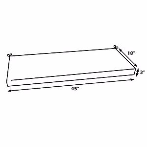 Grouchy Goose Cubed Blue Bench/Porch Swing Indoor/Outdoor Cushion, 1 Count (Pack of 1)