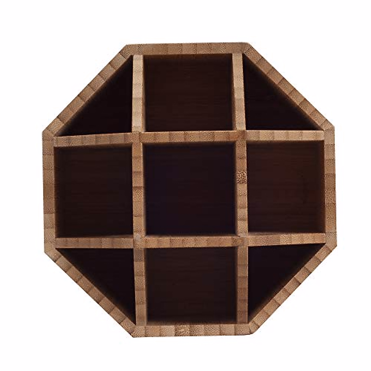 MobileVision Bamboo Bathroom Organizer Bundle Includes Compartments for Hair Care and Toiletries & Rotating Caddy for Cosmetics