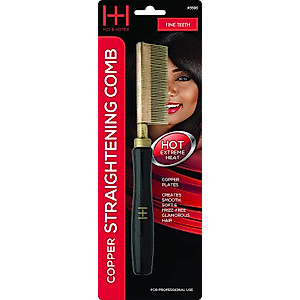 Annie Straightening Comb, Fine Teeth with Copper