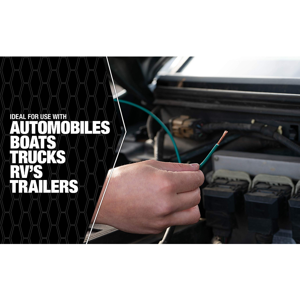 Southwire 55835023 Primary Wire, 18-Gauge Bulk Spool, 100-Feet, Green