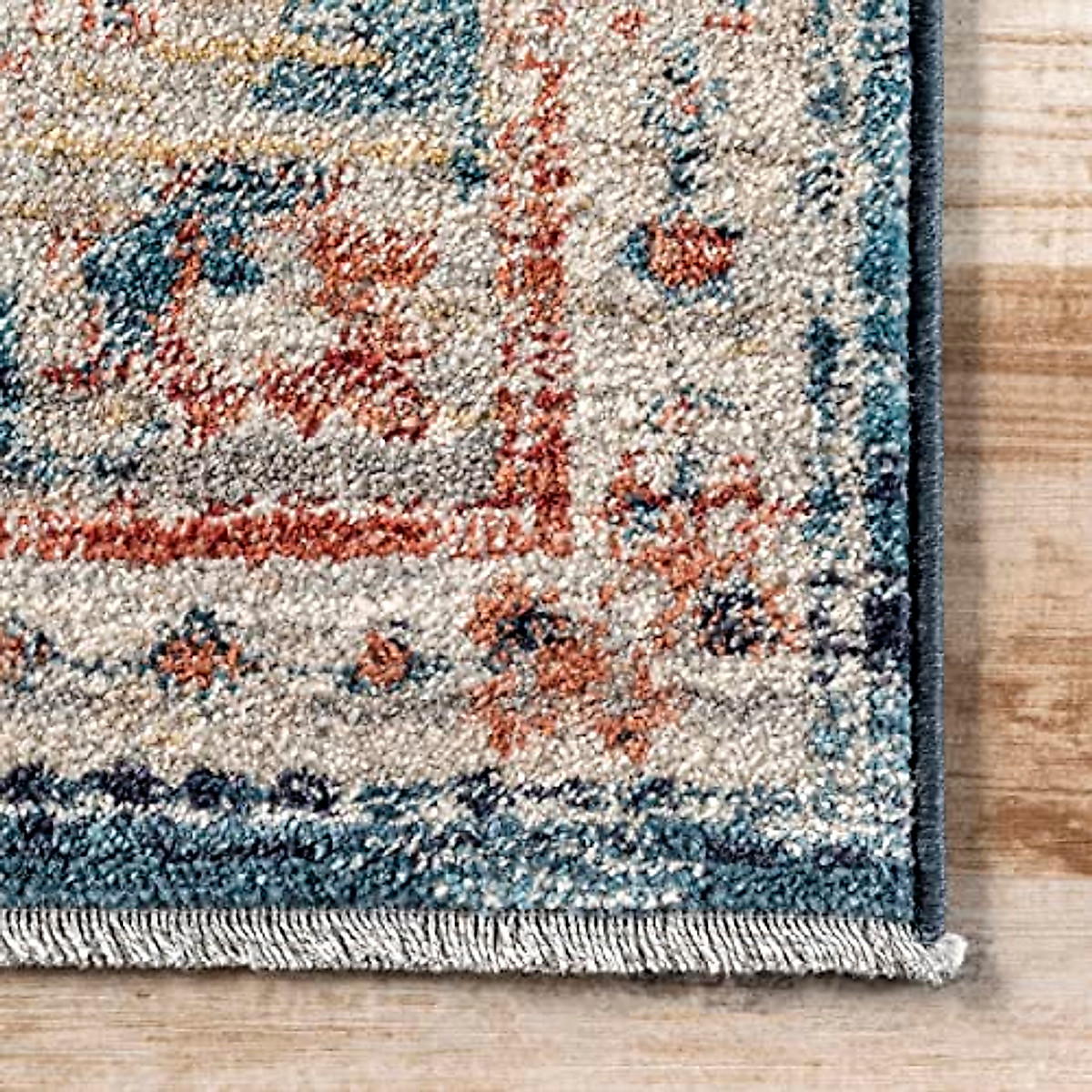 nuLOOM Harley Faded Medallion Area Rug, 6' 7" x 9', Blue