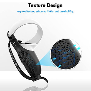 AMVR Touch Controller Grip Cover, for Meta/Oculus Quest, Quest 2 or Rift S Accessories,with Anti-Throw Straps and Handle Protective Sleeve,Made of Premium Material, Comfortable Feel, Easy Installation
