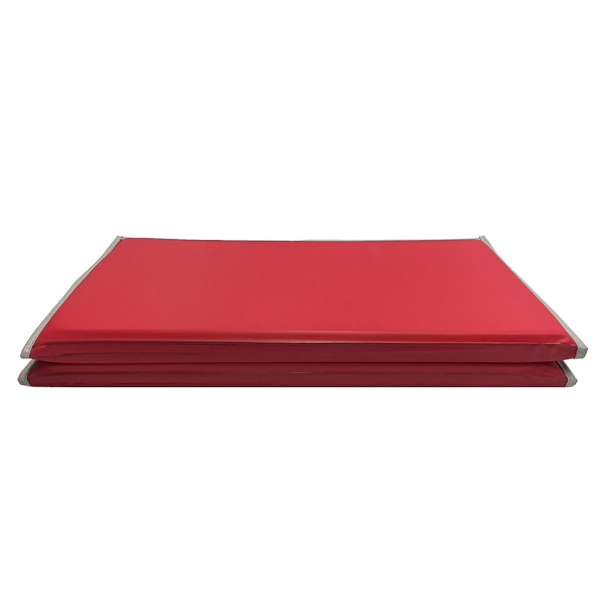 KinderMat, 5/8" Thick KinderMat, 4-Section Rest Mat, 45" x 19" x 5/8", Red/Blue with Grey Binding, Great for School, Daycare, Travel, and Home, Made in The USA