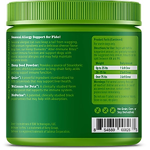 Allergy Immune Soft Chews + Hemp Seed for Dogs - with Curcumin + Glucosamine for Dogs with Hemp - Hip & Joint Dog Supplement with Chondroitin