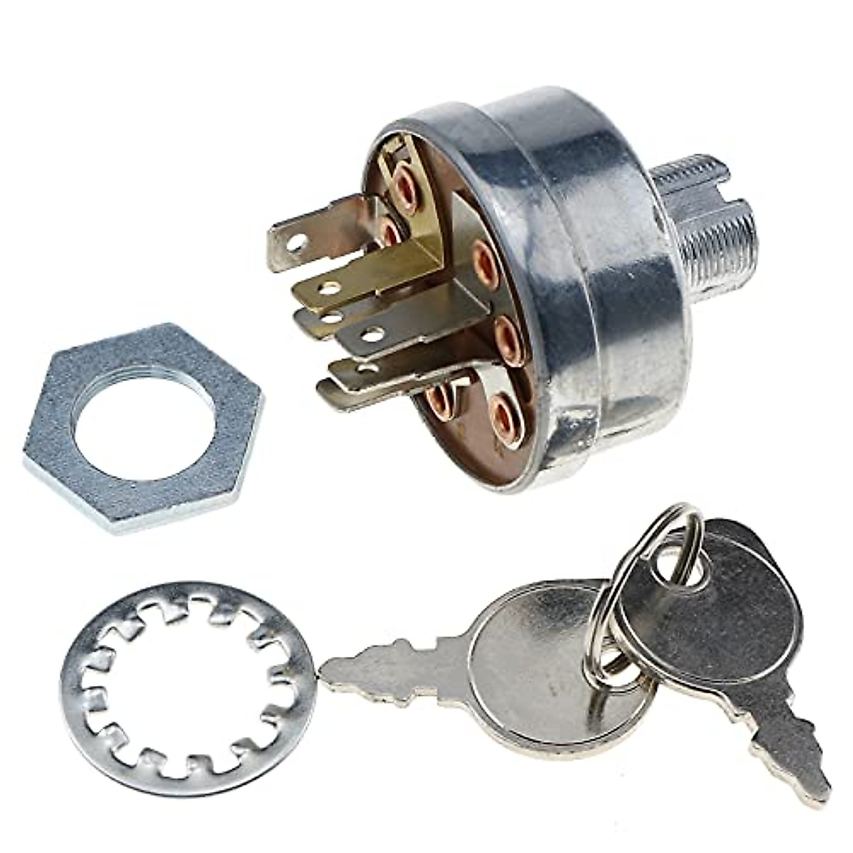 DVPARTS Starter Switch Ignition Key Switch 925-1396A 725-1396 430-770 1686734Sm 1679006Sm for MTD Troy-Bilt Cub Cadet Ryobi White Outdoor Huskee Ranch King Wizard Lawn Chief Statesman