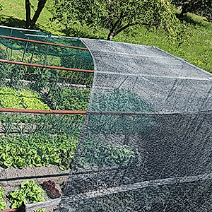 YEKUYEKU Sunblock Shade Cloth 70% Shade Net Greenhouse Covers 10ft x 10ft Fabric Mesh Tarp Sunshade Sunscreen UV Resistant Netting with Grommets for Garden Patio Lawn Plant Parking Yard or Kennel
