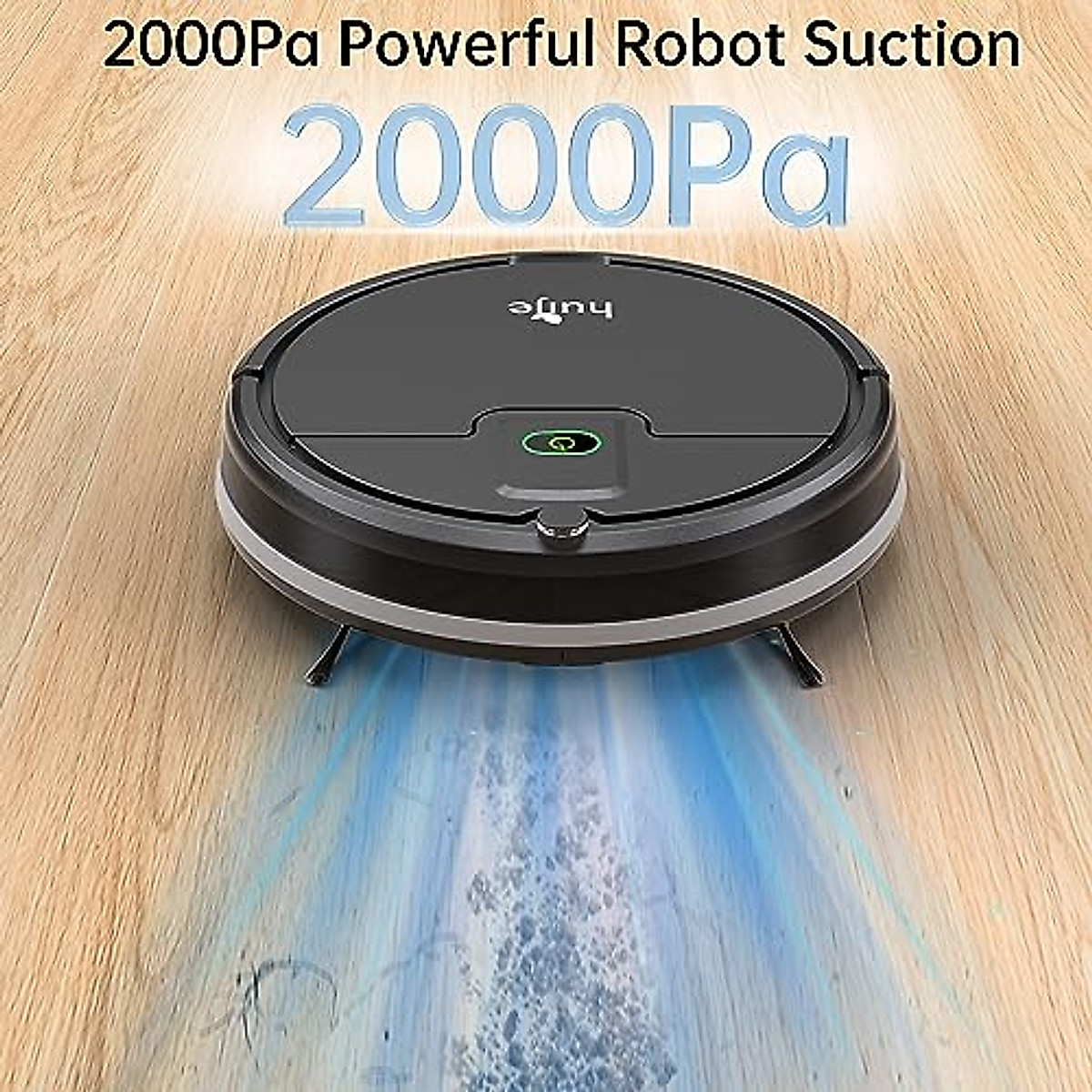 Huije Auto Self Charging Robot Vacuum Cleaner, 2000Pa Super Thin Robotic Vacuum,120Mins Max,Tangle Free,Quiet Cleaning Robot Vacuum for Pet Hairs,Dust,Hardwood Floors & Carpets