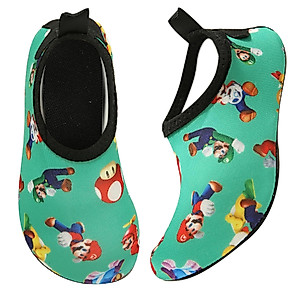 Toddler Kids Water Shoes Girls Boys Lightweight Non-Slip Swim Water Shoes Aqua Socks for Beach Outdoor Sports