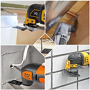 20PCS Wood/Metal Oscillating Multitool Quick Release Saw Blades Fit Fein Multimaster Porter Cable Black & Decker Bosch Dremel Craftsman Ridgid Ryobi Makita Milwaukee Dewalt