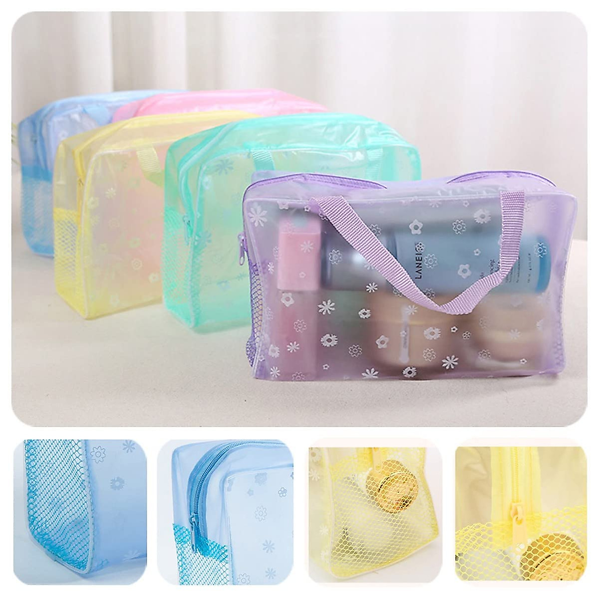 Dafina Specialties 5 Pack Cosmetic Makeup Bag