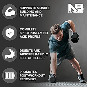 NutraBio Classic Whey Protein Powder- 25G of Protein Per Scoop - Full-Spectrum Amino Acid Profile - No Fillers, Artificial Colors, Preservatives - Low Glycemic Index - Creamy Vanilla, 5 Pounds