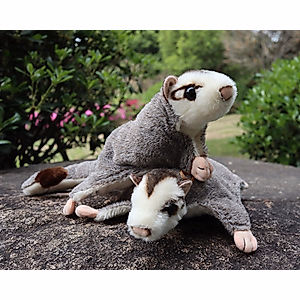 ZHONGXIN MADE Sugar Glider Plush - Realistic Sugar Glider Stuffed Animal, 8.5 inch Plush Toy, Furry Stuff Gifts for Kids