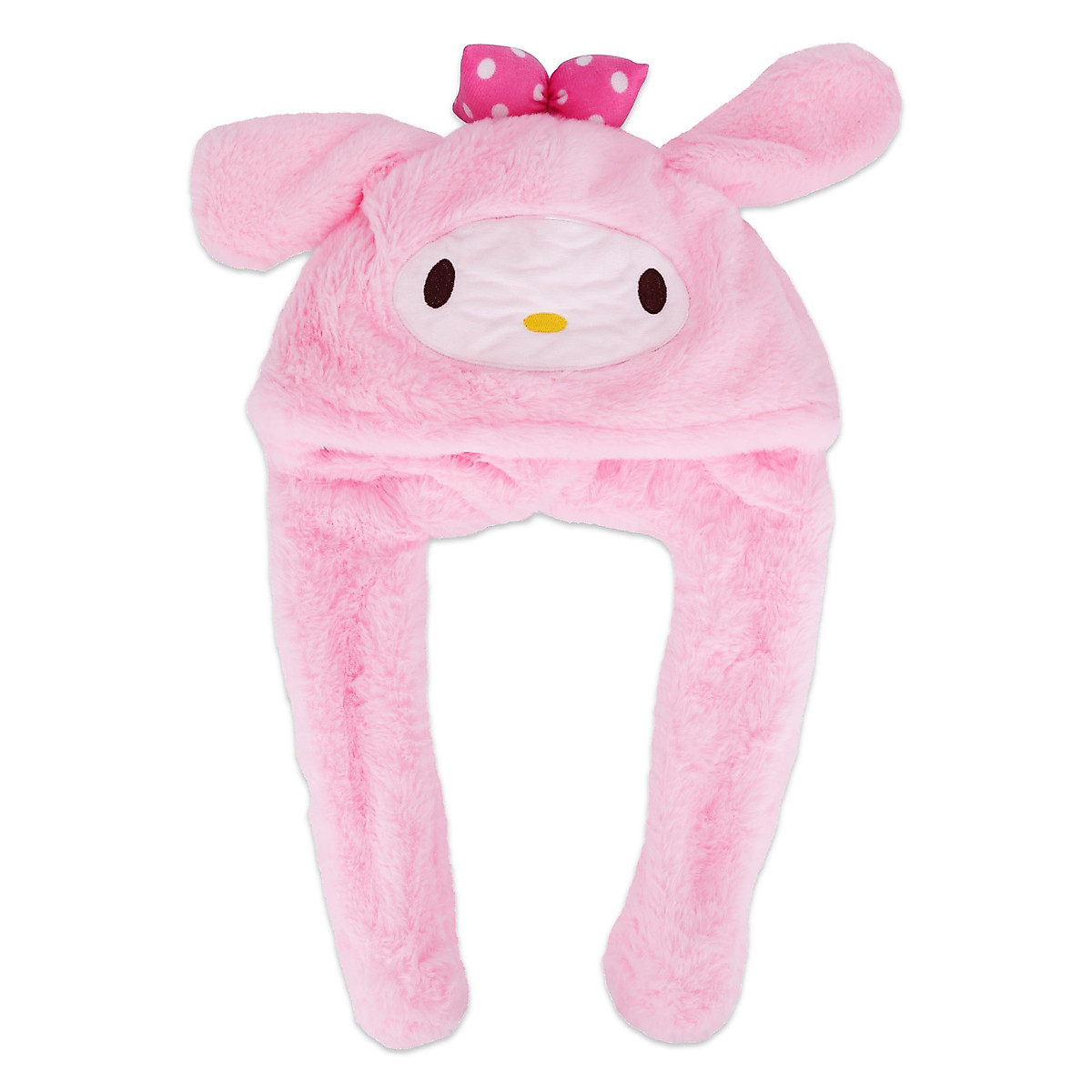 Roffatide Anime Melody Ear Moving Jumping Hat Fluffy Beanie Cap Soft Warm Winter Head Wear Cute Hats for Women Pink