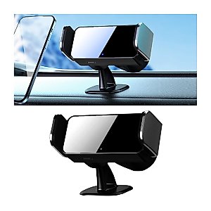 Car Electric Induction Mobile Phone Holder, 360° Degree Cell Phone Mount for Air Vent or Dashboard, Auto Interior Smartphone Stand Bracket Universal for iPhone, Samsung, and More (For Dashboard)