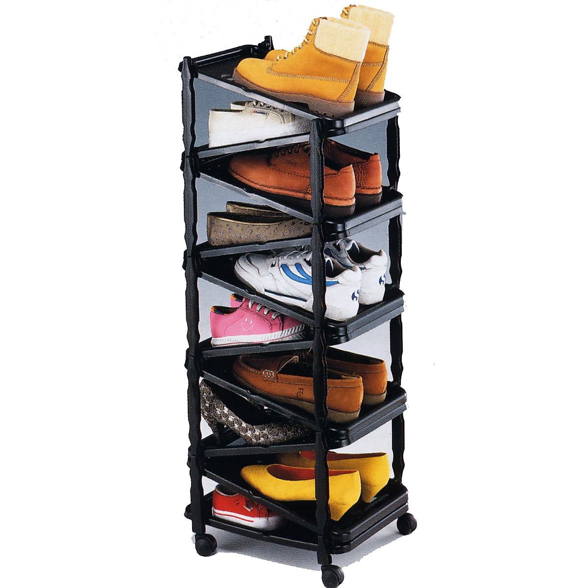Sana Enterprises a Shoe Rack/Organizer, Go Vertical Save Space, Foldable on Wheels