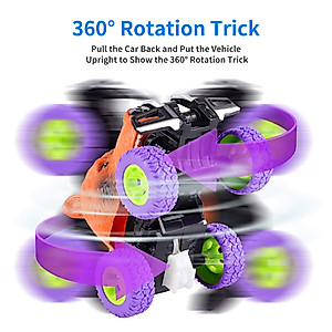 FiGoal Two Pack Monster Cars with Toy Gun Launchers Gifts for Kids for Family Fun Friction Powered Toy Cars Vehicles for Boys and Toddlers Games Toys Gifts for Birthday