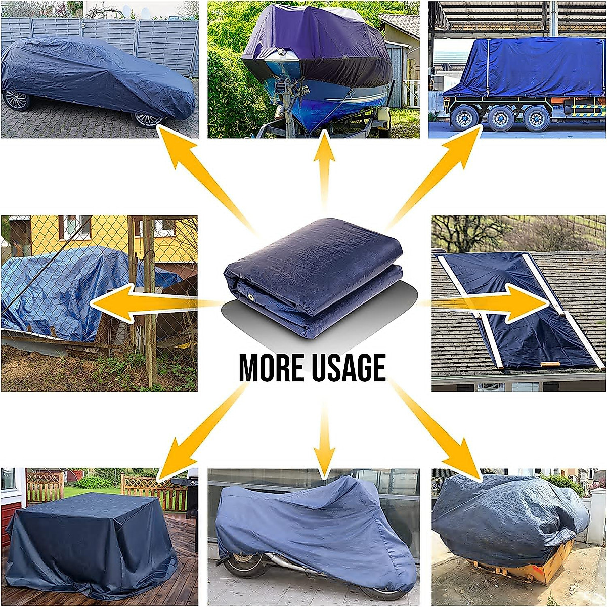 ColourTree 16’ x 32' Premium Rectangle Blue Winter Swimming Pool Cover Tarp Safety Heavy Duty, Waterproof, UV Resistant (Cover Size: 20' x 36'/ 4 ft.Overlap) ◆We Customize Size◆