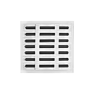 BUILDMART - 14x14 Modern AC Vent Cover - Decorative White Air Vent - Standard Linear Slot Diffuser - Register Grille for Ceiling, Walls & Floors - Texas Buildmart
