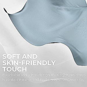 Dowinx Gaming Chair Breathable Fabic Computer Chair with Pocket Spring Cushion, Comfortable Office Chair with Gel Pad and Storage Bags,Massage Game Chair with Footrest,Blue