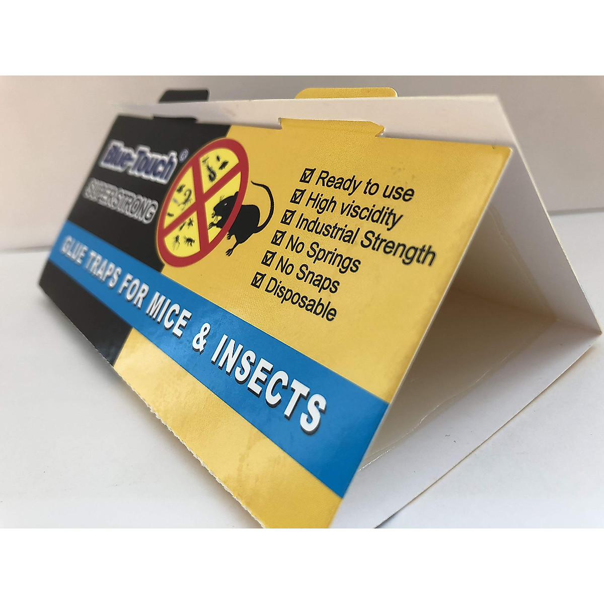 18 Blue-Touch Mouse Glue Traps, Professional Sticky Glue Traps/Boards for mice/ Insect/Lizard/Spider/House pests. 8.5 X 5.5 Inches – 18 Traps/Pack