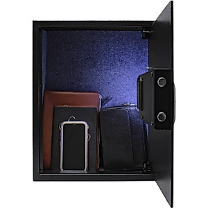 Barska Digital LED Keypad Hotel Safe with Motorized Locking Bots & Interior LED - 0.80 Cu Ft Wall