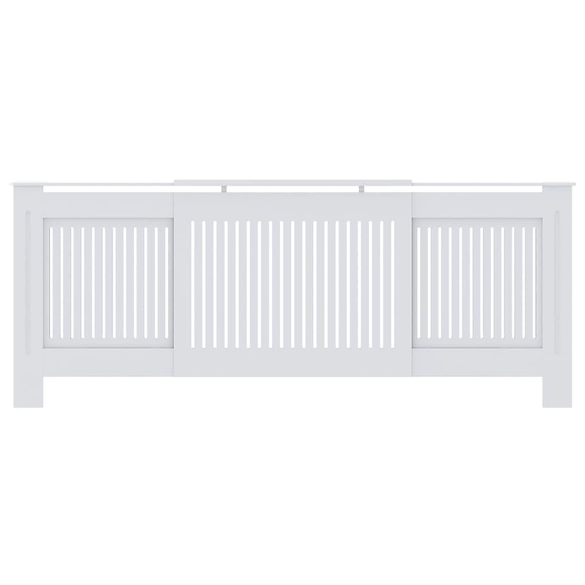 vidaXL Radiator Cover, Radiator Guard for Home Office, Heater Cover for Living Room Decorative, Heating Cabinet Protective Cover, White MDF