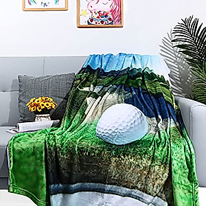 Blankets Sofa Bed Throw Lightweight Cozy Plush Golf Course Beautiful Sky Hole Bunker 60"x80"