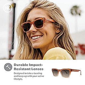 Knockaround Seventy Nines Polarized Sunglasses for Women & Men - Impact Resistant Lenses & Full UV400 Protection, Daytona Tan Orange