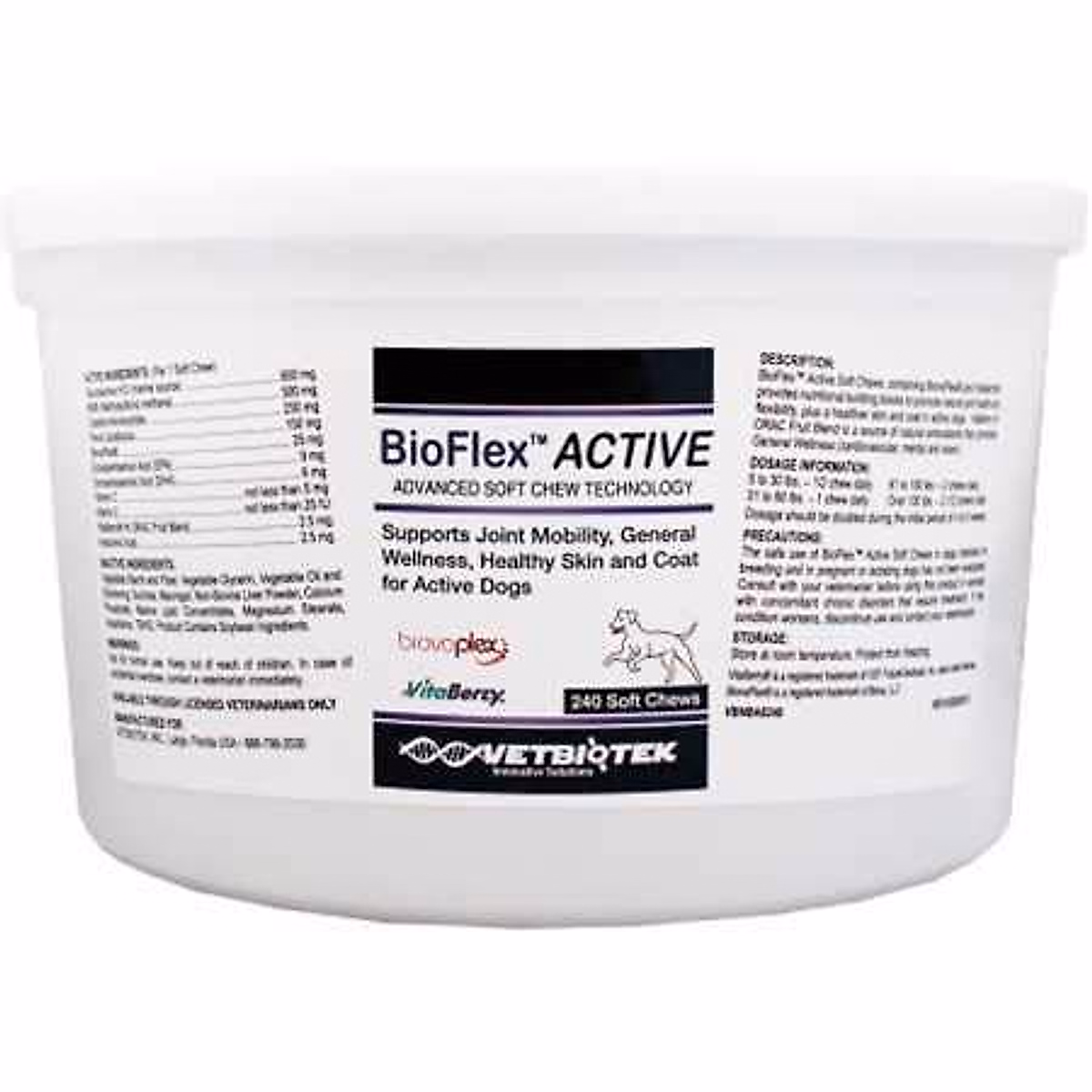 VetBioTek Bioflex Active - 240 Soft Chews (240 Count)