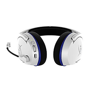 HyperX HHSS1C-KB-WT/G Cloud Stinger Core – Wireless Gaming Headset, for PS4, PS5, PC, Lightweight, Durable Steel Sliders, Noise-Cancelling Microphone - White