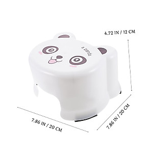 Cartoon Plastic Stool Bathroom Stools for Adults Bathroom Stool for Toddlers Round Ottoman Toilet Step Stool Stool Potty Training Small Stool Toilet Child White