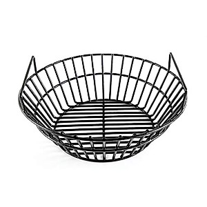 Porcelain Steel Charcoal Ash Basket Fits for Large Big Green Egg Grill, Kamado Joe Classic, Pit Boss, Louisiana Grills, Primo Kamado Grill and Large Grill Dome