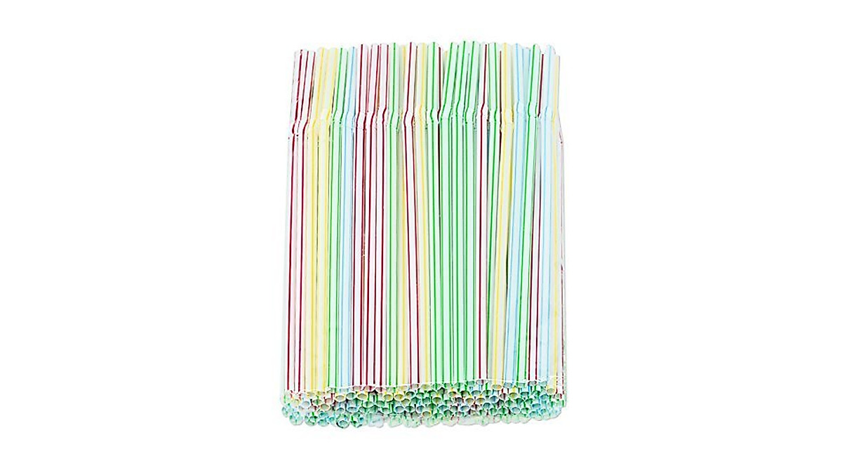 150 Assorted Color Flexible Plastic Straws for Parties & More