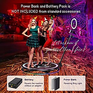 360 Photo Booth Machine for Parties - 5 People to Stand on (39.4"+Flight Case) Software APP Control, Free Customize Logo, JIYANG Automatic Slow Motion Rotating 360 Video Camera Booth Selfie Platform