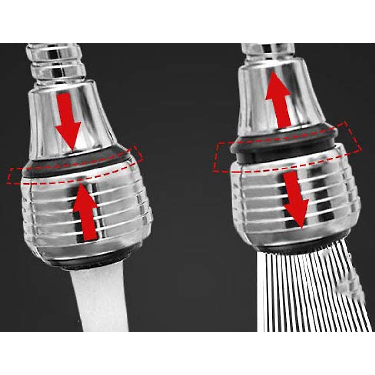 360 Rotate Swivel Water Saving Tap Aerator Diffuser Faucet Nozzle Filter Adapter 3pcs