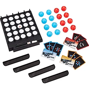 Mattel Games Bounce-Off Pop-Out Party Game for Kids, Adults and Family Night, Bounce Fast or Balls Go Flying for 1-4 Players